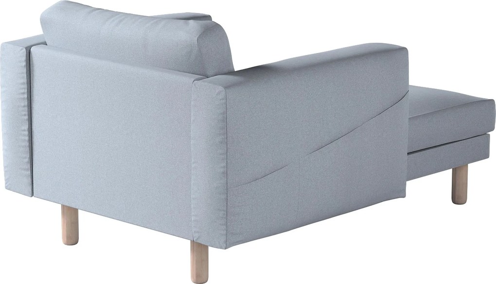 Potah na IKEA Norsborg šezlong s loketními opěrkami barva modrá látka pletený vzor