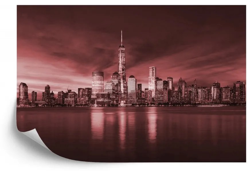 Fototapeta New York City Sunrise In Red Samolepící tapety 152.5x104