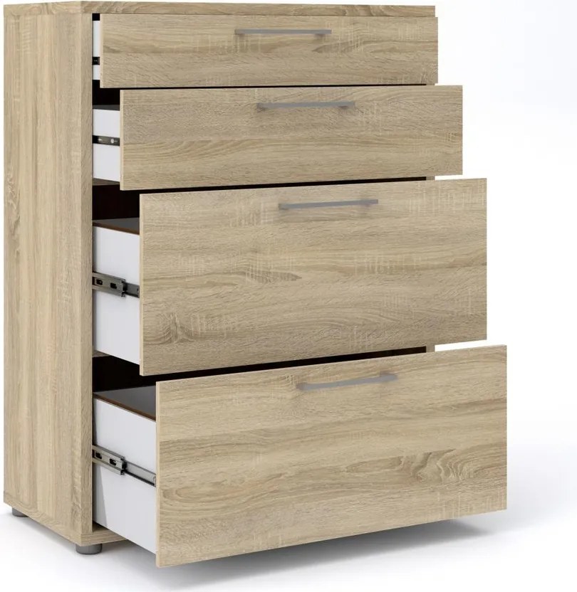 Skříň Modulo 89 x 40 x 113 cm, zásuvky, dub sonoma