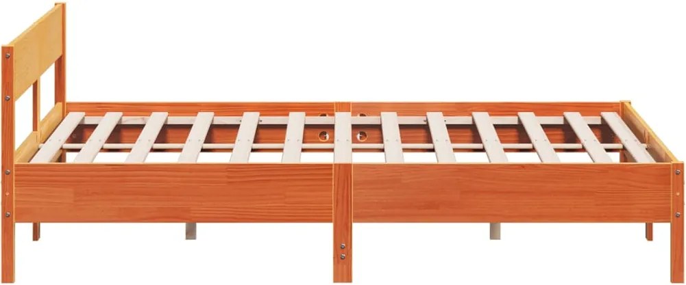 Postel bez matrace voskově hnědá 180 x 200 cm masivní borovice 3216214