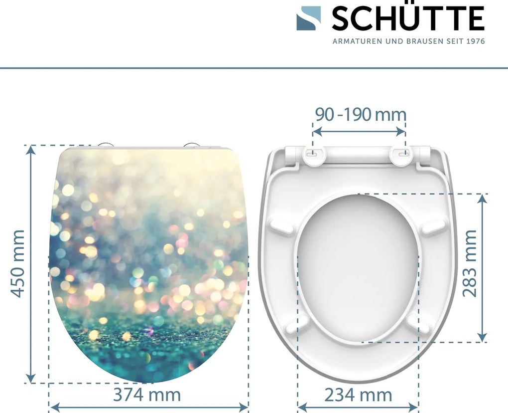 Eisl Sanitär WC prkénko Duroplast Soft Close Magic Light High Gloss 82587