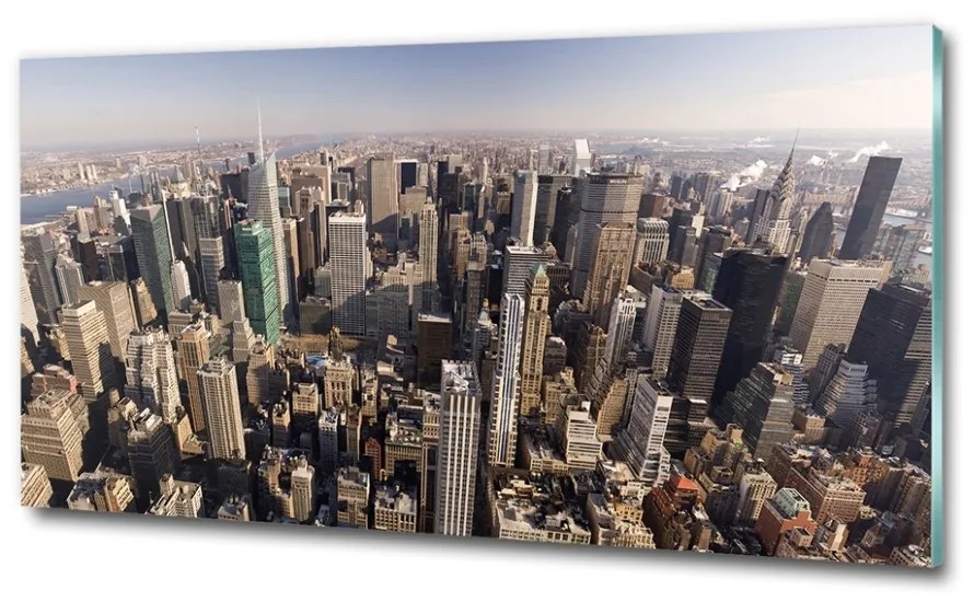 Wallmuralia Foto obraz sklo tvrzené New York ptačí pohled 100x50