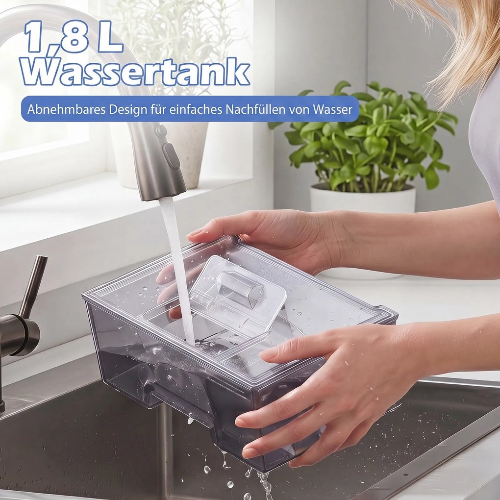 Costway Stroj na ledové kostky pro čisté půlměsícové ledové kostky 12 kg/den 16