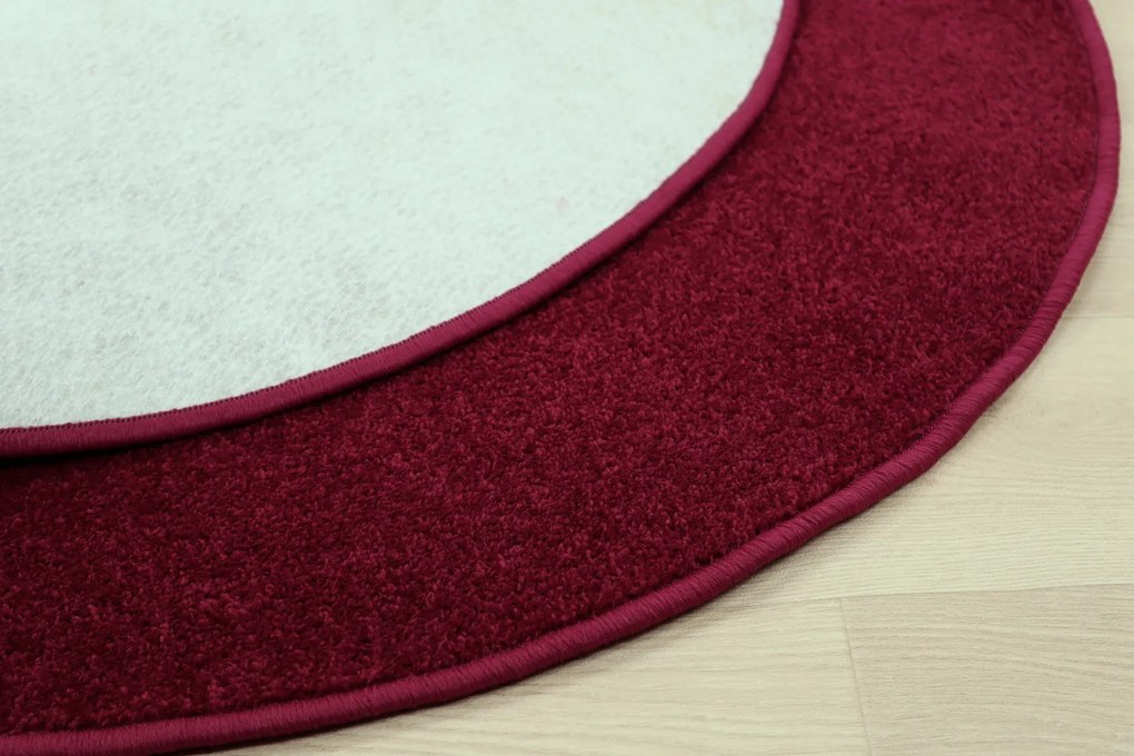 Vopi koberce Vánoční kusový koberec Eton vínově červený kruh - 57x57 (průměr) kruh cm