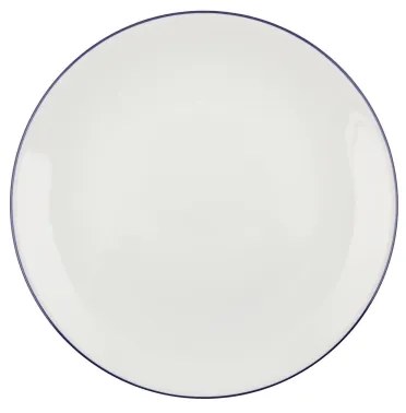 Jídelní sada 24 ks bílá/modrá/porcelán