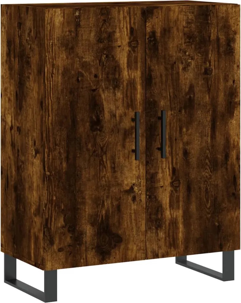 Skříň highboard kouřový dub 69,5 x 34 x 180 cm kompozitní dřevo 3195704