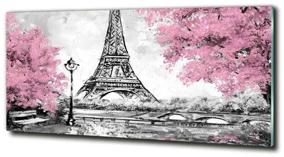 Wallmuralia Fotoobraz na skle Eiffelova věž Paříž 125x50 cm