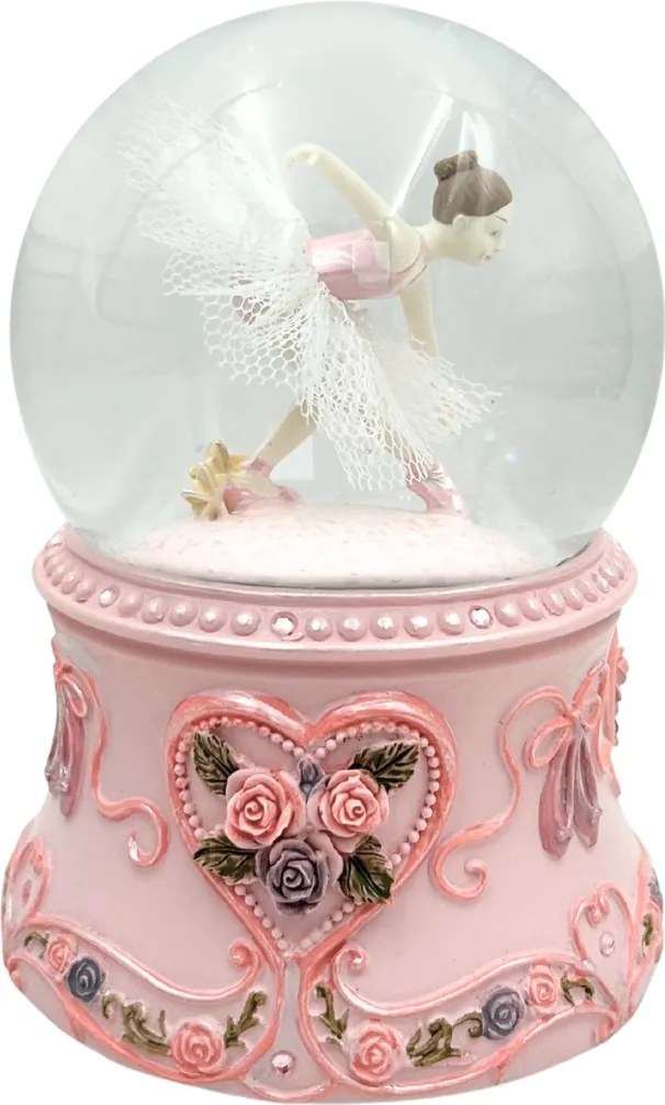 Madrid Magnificence Hudební skříňka Tančící baletka ve skleněné kouli 15 cm – MG-963