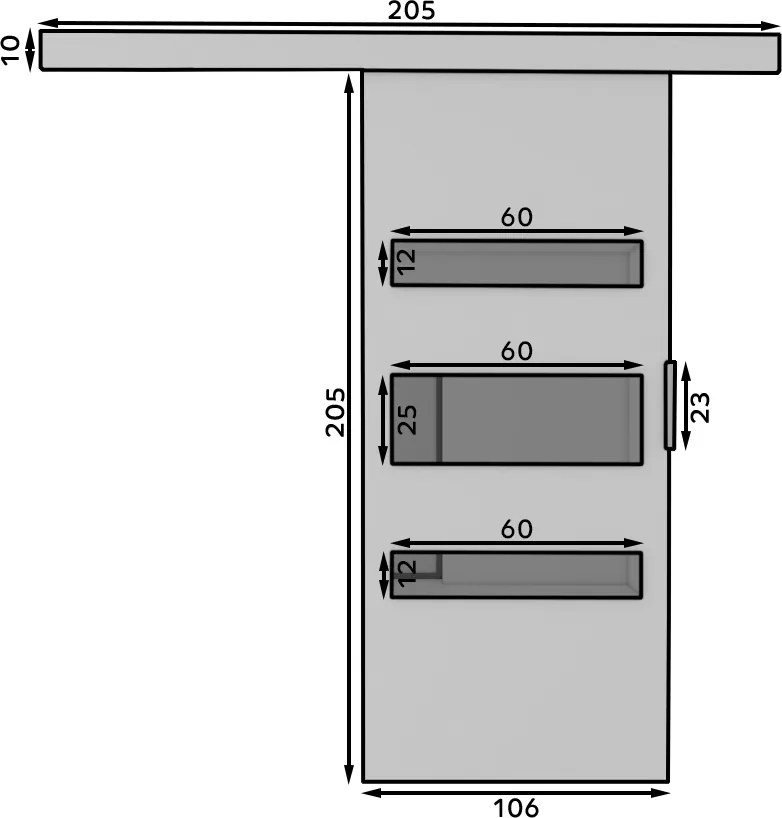 ADRK Furniture Posuvné nástěnné dveře DESIO 106