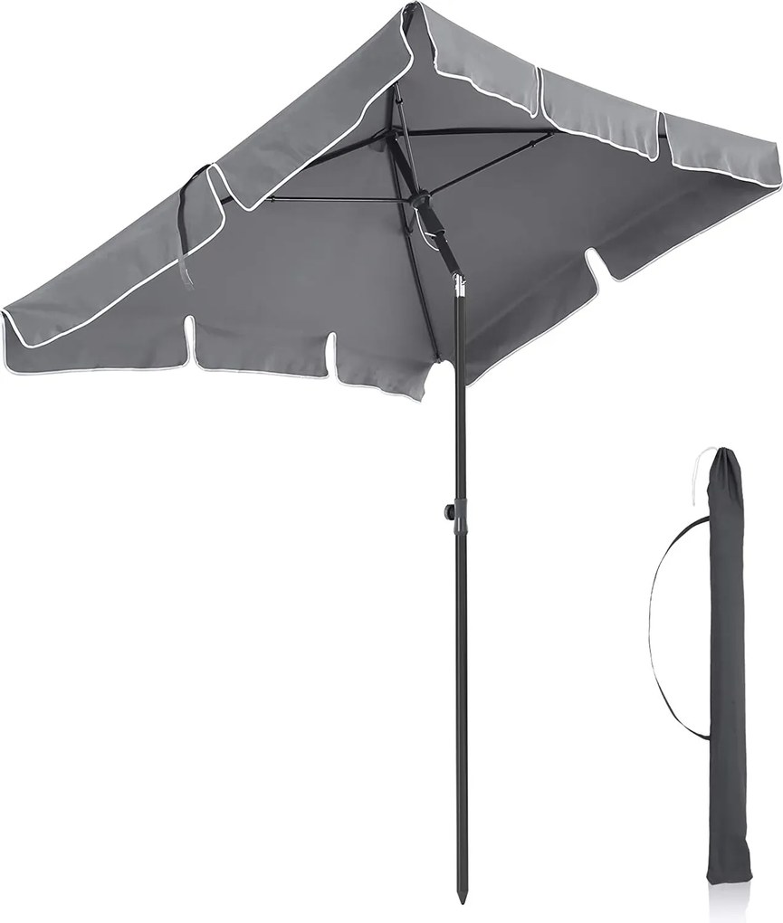 Čtvercový balkonový slunečník 1,8 x 1,25 m, UPF 50+ ochrana