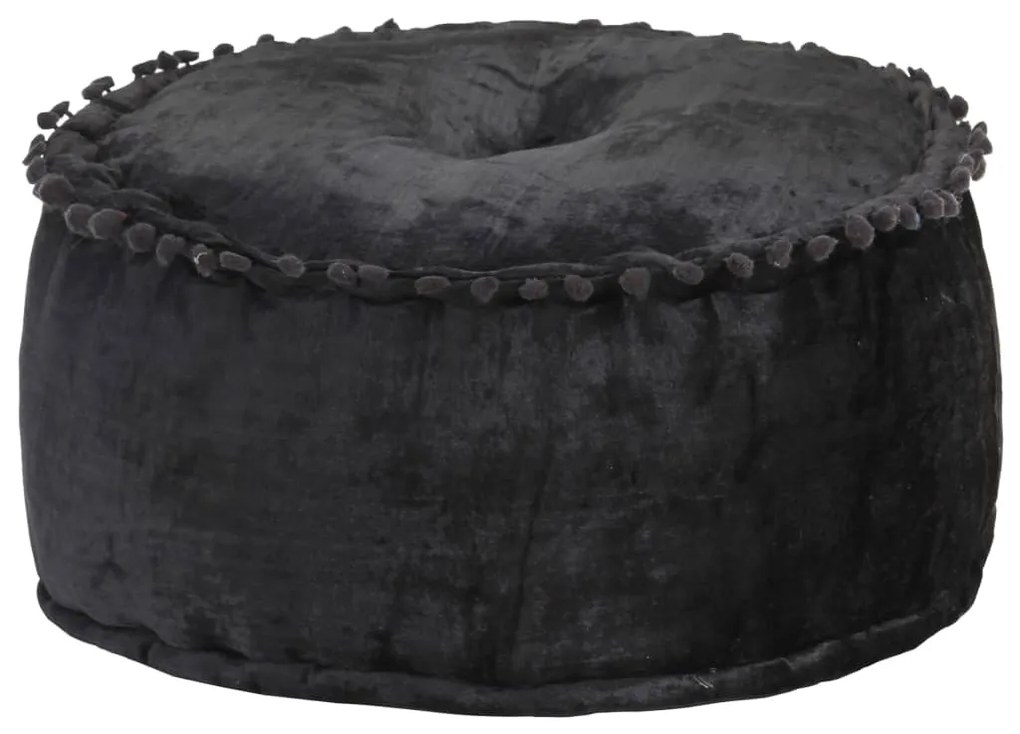 Kulatý taburet samet 40 x 20 cm antracitový 287565