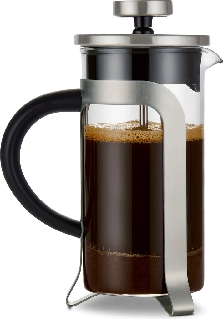 Tchibo - Konvička french press 300 ml - barva: stříbrná