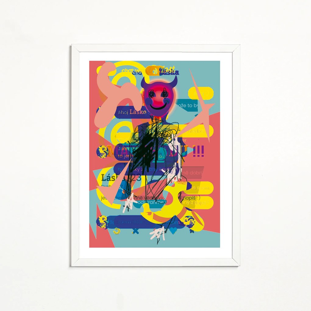 Šimon Dub | Online #2 Rám: Dubový, Velikost: 70 x 50 cm