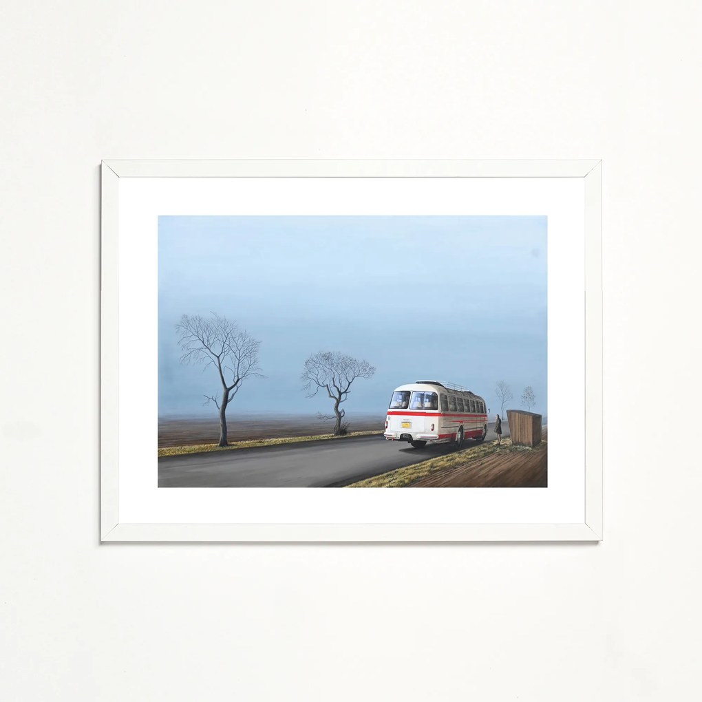 Štěpán Jirák | Zastávka v poli Rám: Bílý, Velikost: 40 x 60 cm