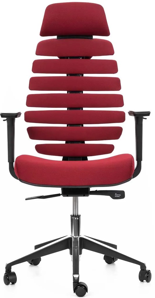 MERCURY Ergonomická kancelářská židle LOMAX - vínová látka / nosnost 150 kg