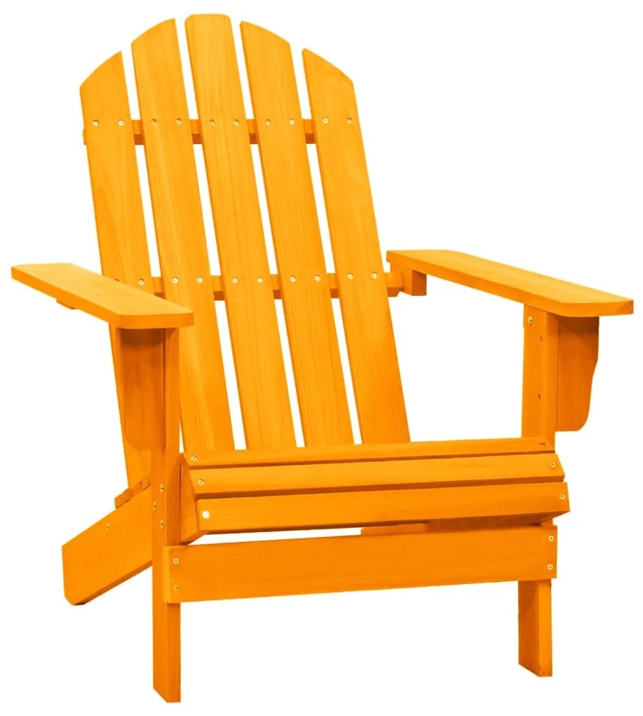 Zahradní židle Adirondack masivní jedlové dřevo oranžová 315878