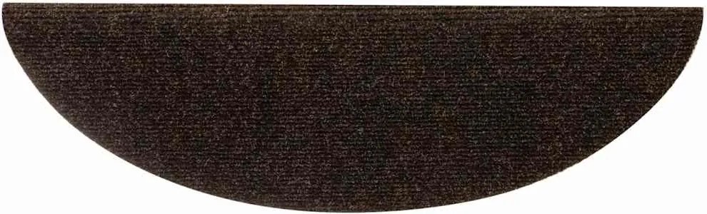 Schodové rohože samolepicí 10 ks 56 x 17 x 3 cm hnědé půlkulaté 149689