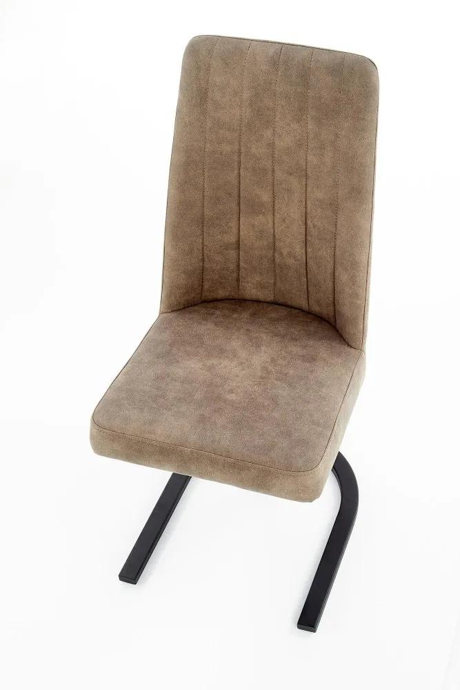 Jídelní židle MARK – ekokůže, hnědá