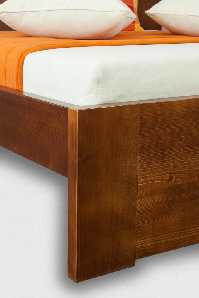 Krajča Manželská postel z masivu Vixem 160x200 cm Povrchová úprava: Barevný lak RAL, Druh dřeva: Smrk