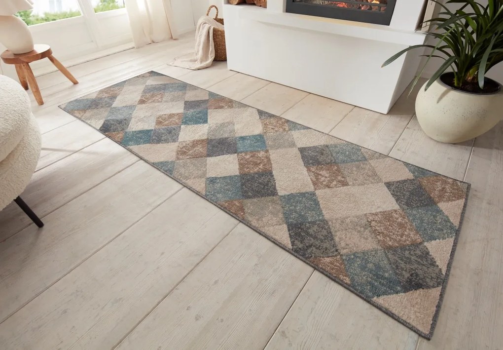 Hanse Home, Kusový koberec Terrain 105598 Bakke Cream, 80x200, vícebarevná, ložnice