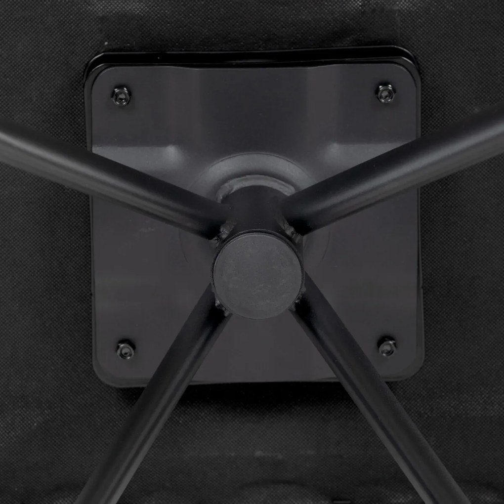 Barová otočná židle BAKAJI - zelená látka / kovové nohy