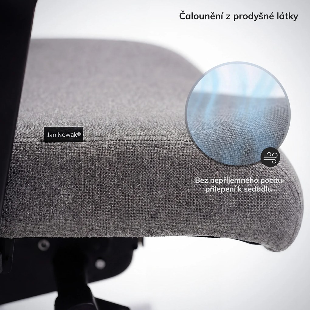 Ergonomická otočná kancelářská židle, šedá: VECTOR