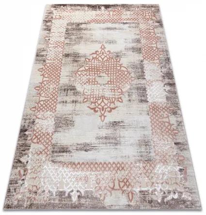 koberec CORE W9797 Rám, růžice strukturální dvě úrovně rouna, béžov velikost 180x270 cm | krásné koberce cz