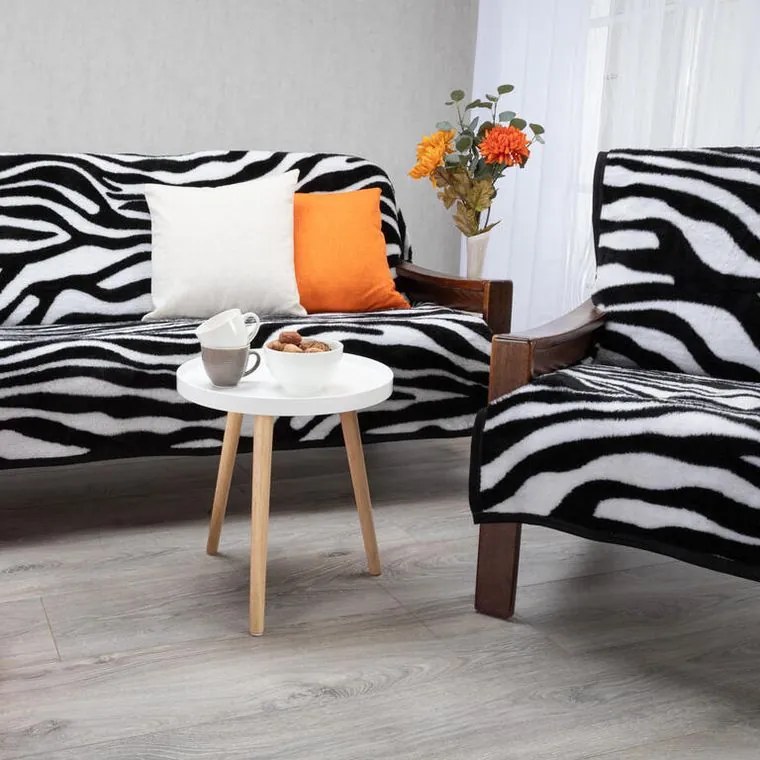 Přehozy na pohovku a křesla ZEBRA 3+1+1