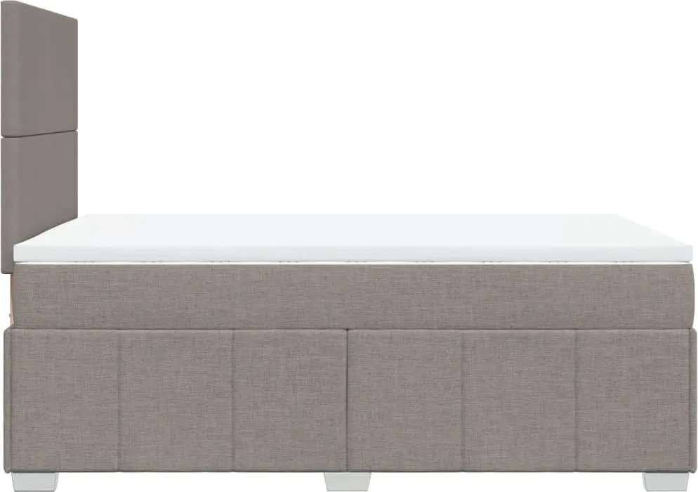 Box spring postel s matrací taupe 120x190 cm textil 3293904