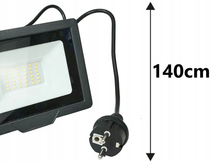 LED reflektor ECOplanet - 100W - s kabelem - studená bílá