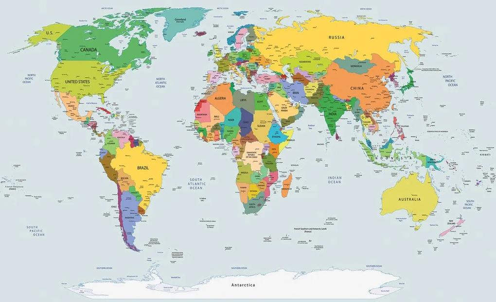 Fototapeta - Mapa světa - země (254x184 cm)