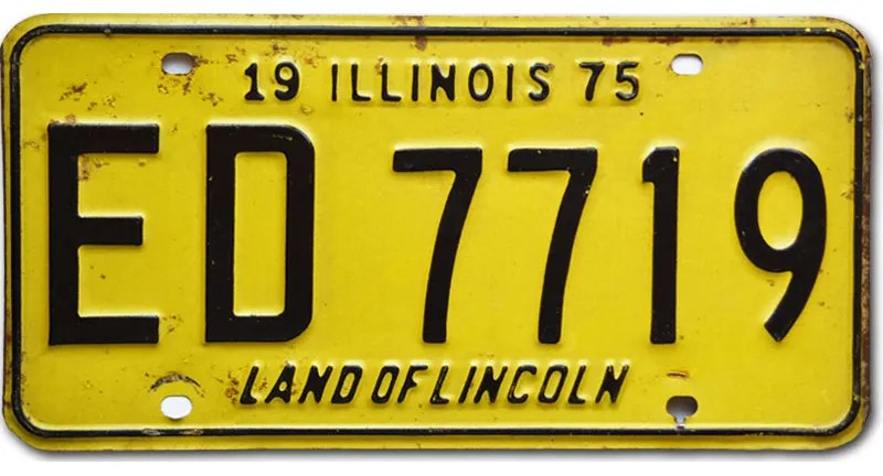 Americká SPZ Illinois 1975 Yellow ED7719