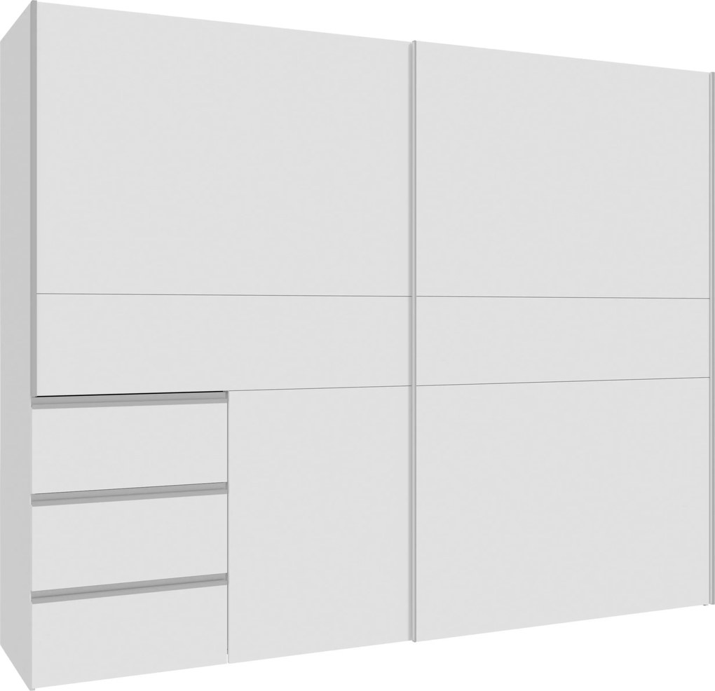 XXXLutz SKŘÍŇ S POSOUVACÍMI DVEŘMI, bílá, 250/200/61 cm Carryhome - Šatní skříně - 000687045706