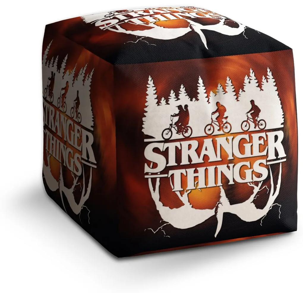 Sablio Taburet Cube Stranger Things Glow: 40x40x40 cm