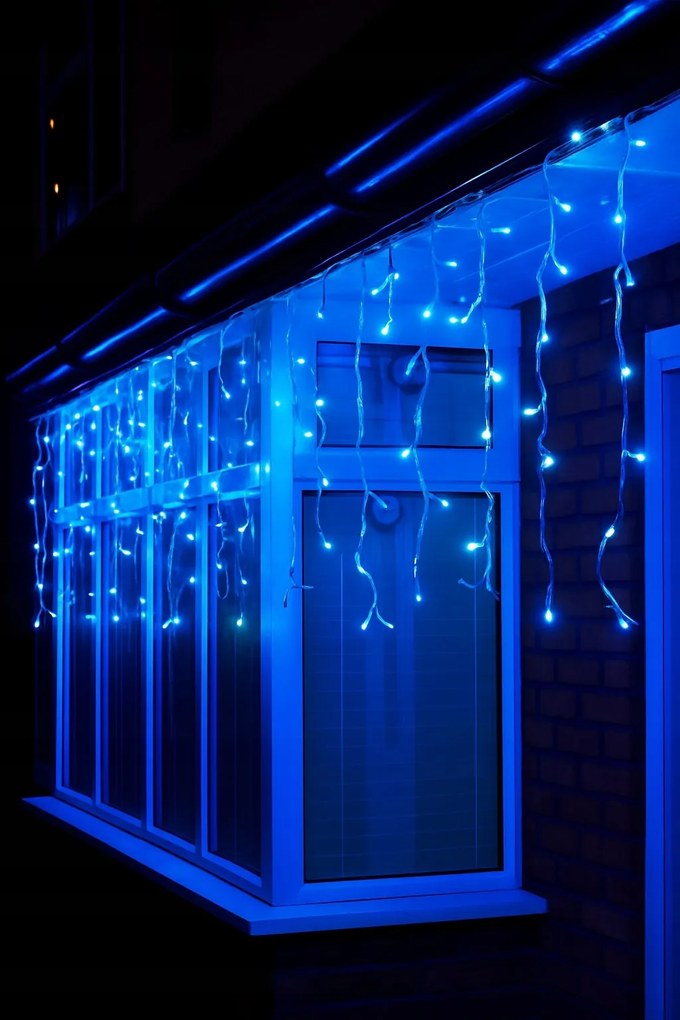Vánoční světýlka LED záclona FLASH modrá 500 LED