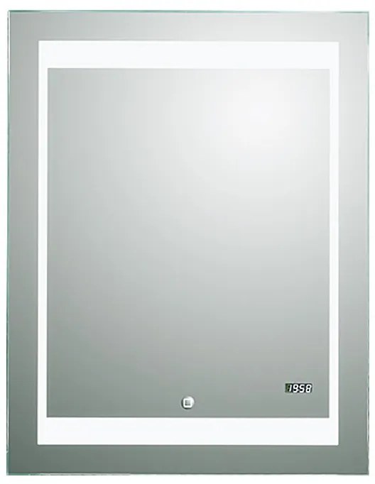 Zrcadlo s LED osvětlením Silver Futura, 70 × 90 cm
