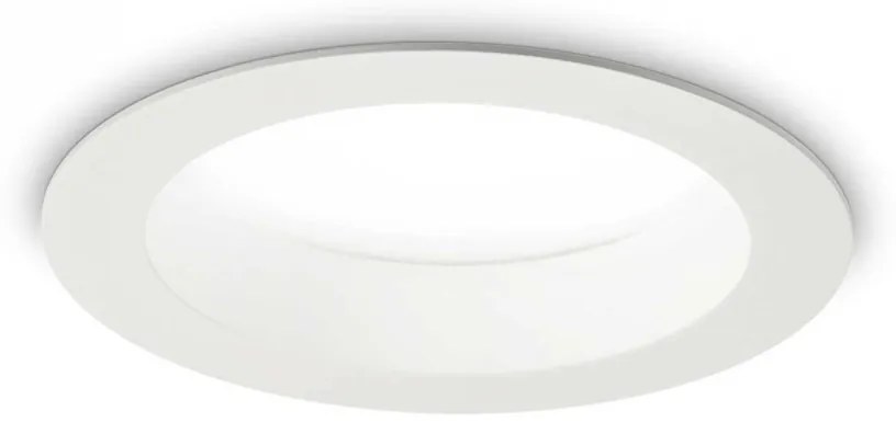 Ideal lux 193427 led zápustné stropní bodové svítidlo basic wide 1x20w | 2100lm | 4000k | ip44 - bílá