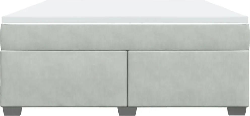 Box spring postel s matrací světle šedá 180x200 cm samet 3285299