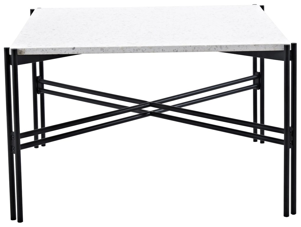 Konferenční stolek Razzia, bílý, 75x75