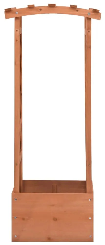 316391 vidaXL Truhlík s trelážovým obloukem 49 x 39 x 117 cm jedlové dřevo