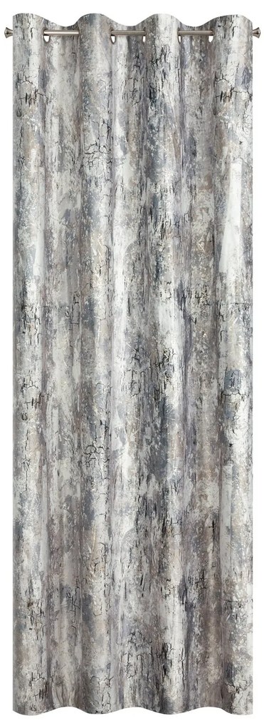ZATEMŇOVACÍ ZÁVĚS NA KROUŽČÍCH MALIA 140X250 CM VZOROVANÁ
