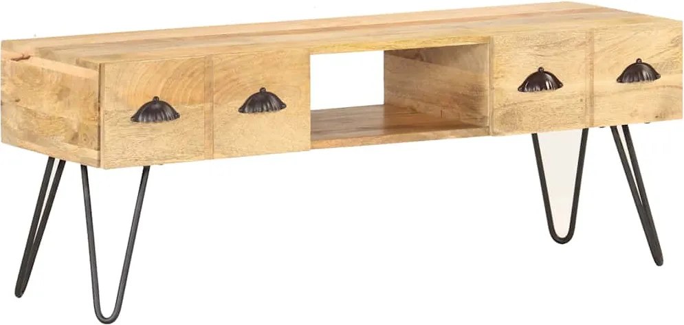 TV stolek 120 x 35 x 45 cm masivní mangovníkové dřevo 321790