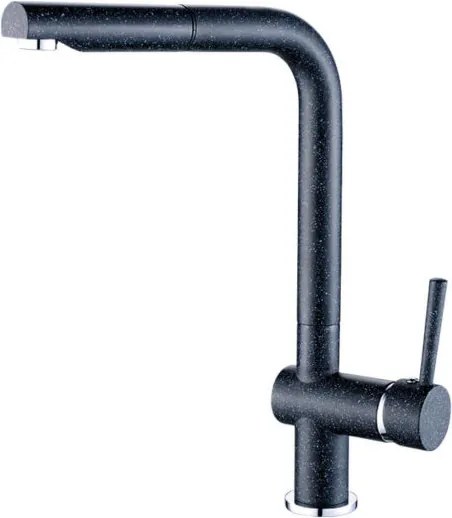 Laveo Luna, kuchyňská baterie stojící h-353, černá, LAV-BLZ_769D