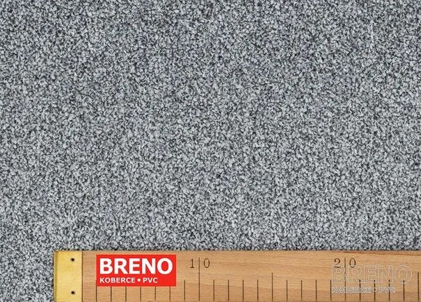 Breno Metrážový koberec AMARA 95 šedý, šíře 400 cm, Šedá