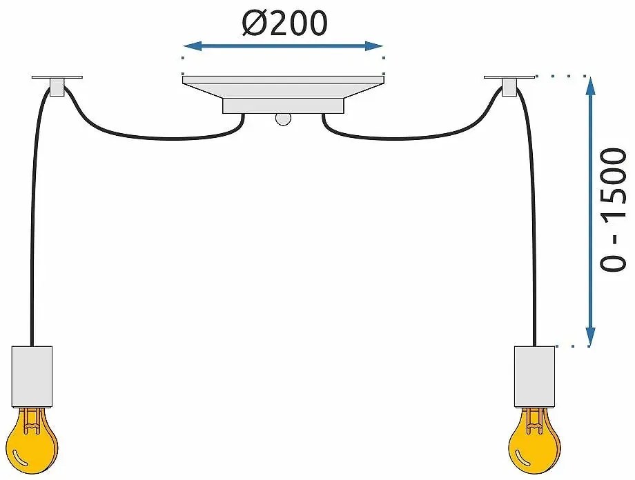 Stropní svítidlo Spider 8