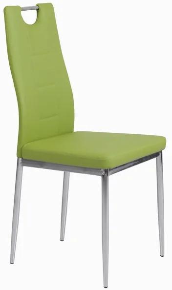 Jídelní židle Melanie, zelená ekokůže