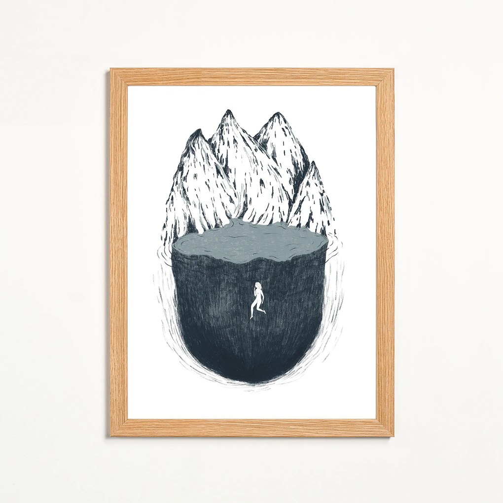 Dorota Šebková | Slyšet ticho Rám: Černý, Velikost: 60 x 40 cm