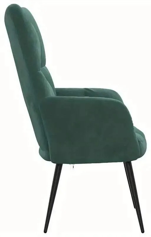 Křeslo ušák, relaxační, černá, zelená, NoBi KOMODO