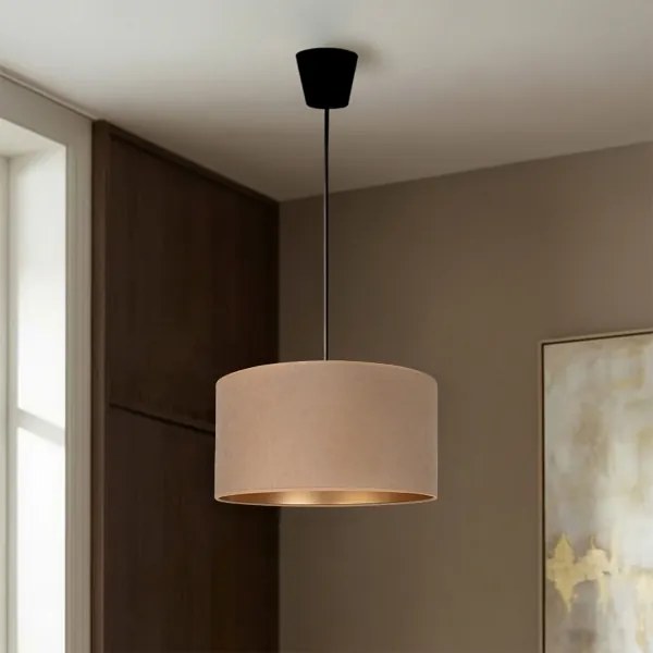 BRILAGI - Lustr na lanku VELVET 1xE27/60W/230V pr. 40 cm béžová/zlatá