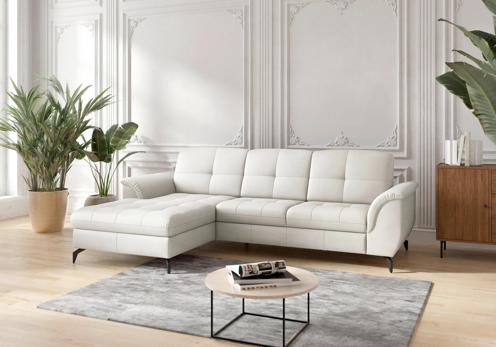 XXXLutz ROHOVÁ SEDAČKA, textil, kůže, bílá Sit & More - Sedací soupravy - 000144016346